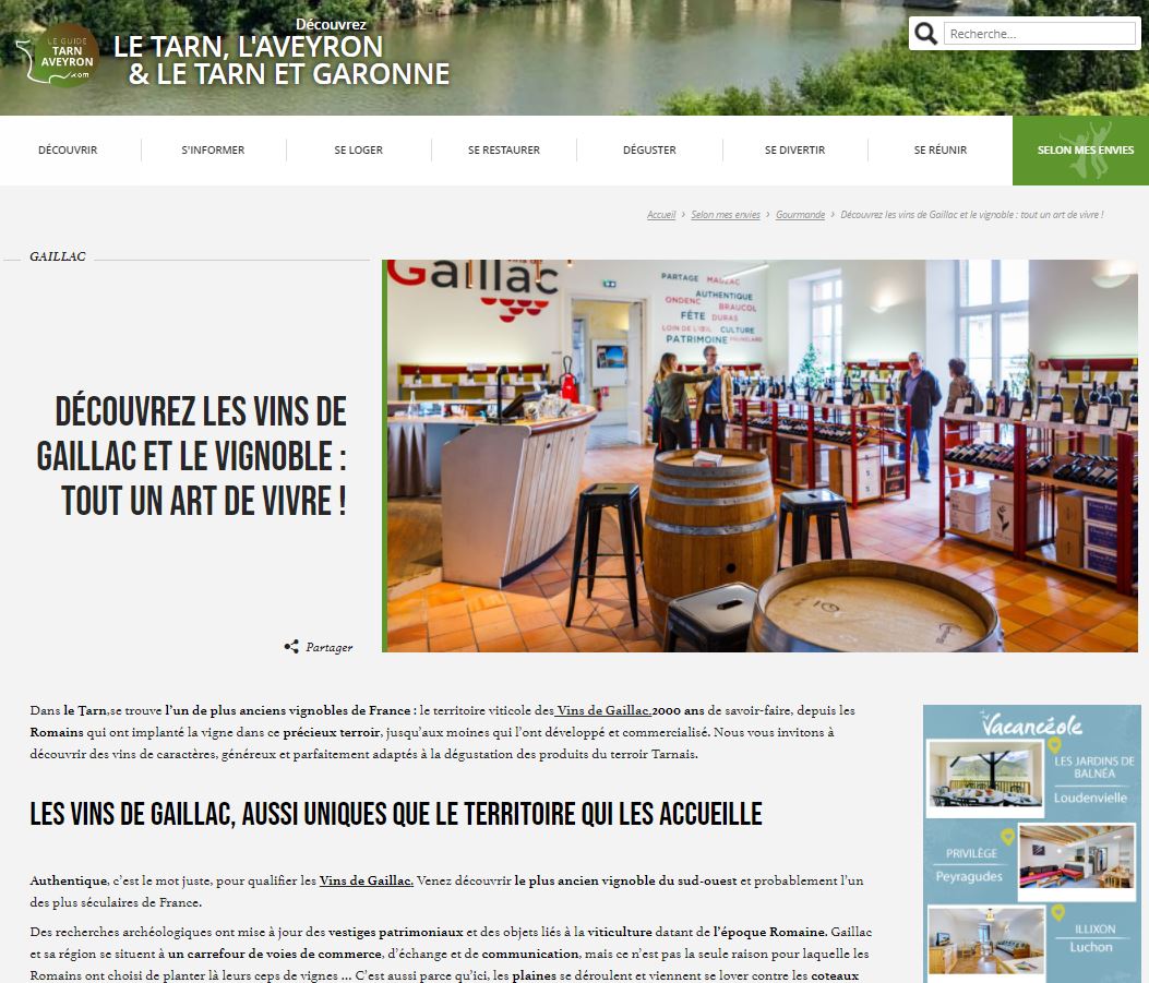 Guide Tarn-Aveyron - Découvrez les vins de Gaillac et le vignoble tout ...